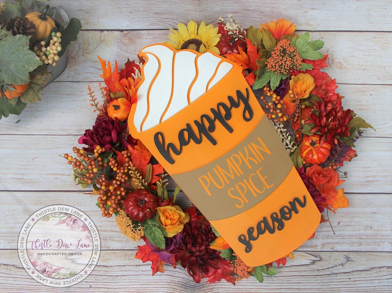 Pumpkin Spice Latte Sign 3D Pumpkin Spice Latte Sign Fall - Etsy
