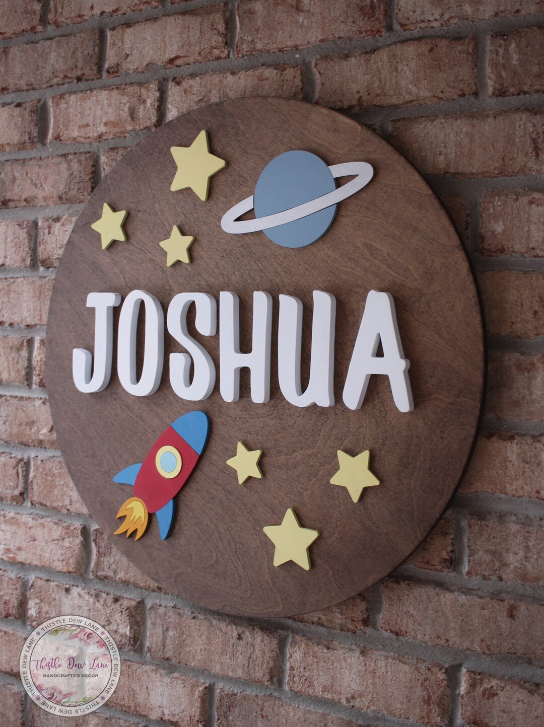 Space Name Sign, Space Wall Art, Nursery Name Sign, Outer Space Decor ...