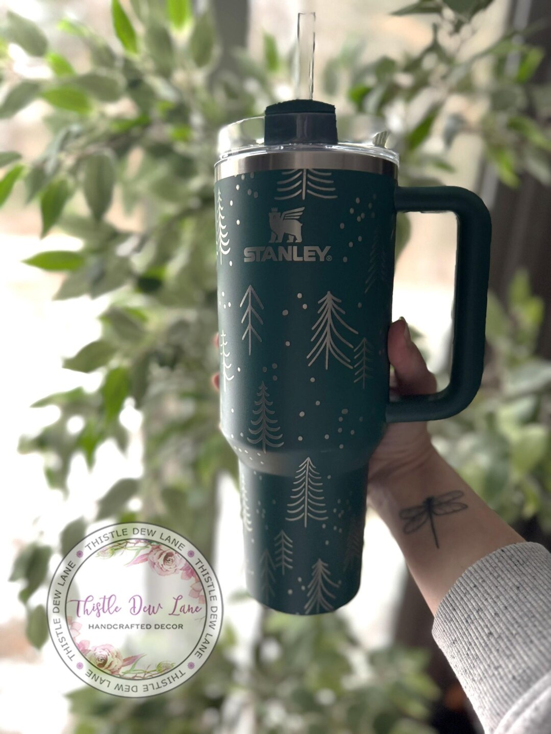 40oz30oz Stanley Tumbler, Custom Stanley Tumbler, Christmas Pine Tree ...