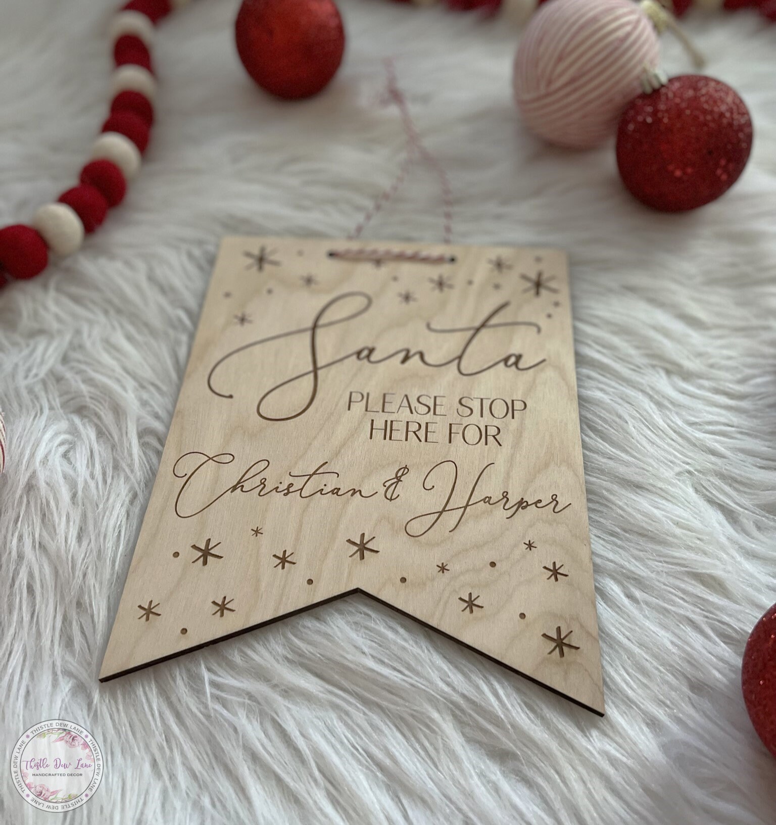 Personalized Santa Stop Here Sign, Santa Please Stop Here, Santa Sign ...
