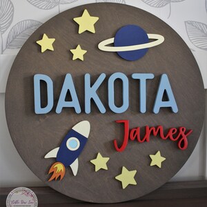Space Name Sign, Space Wall Art, 3D Name Sign, Outer Space Decor ...