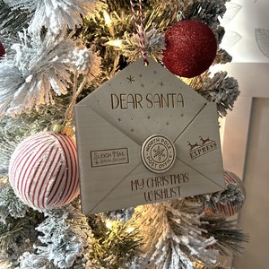 Letter to Santa Ornament, Kids Personalized Christmas Ornament ...