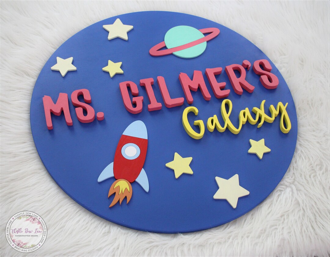 Space Name Sign, Space Wall Art, 3D Name Sign, Outer Space Decor ...