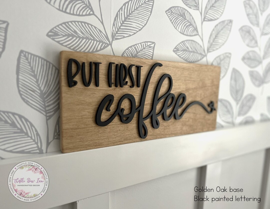 Hello Coffee Sign, 3D Coffee Bar Wood Sign, Coffee Bar Decor, Kitchen ...