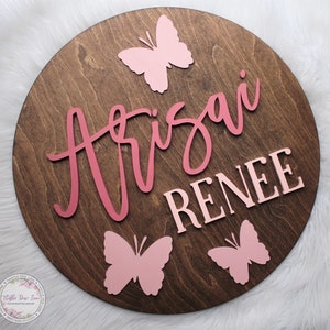 Butterfly Name Sign, Butterfly Decor, Butterfly Theme, Custom Name Sign ...