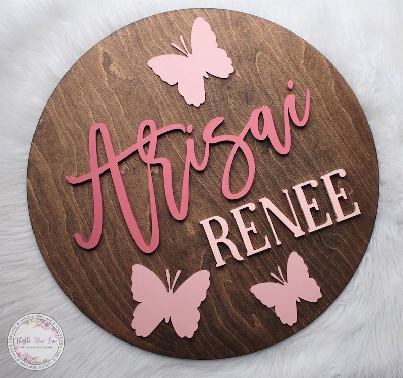Butterfly Name Sign Butterfly Decor Butterfly Theme Custom | Etsy