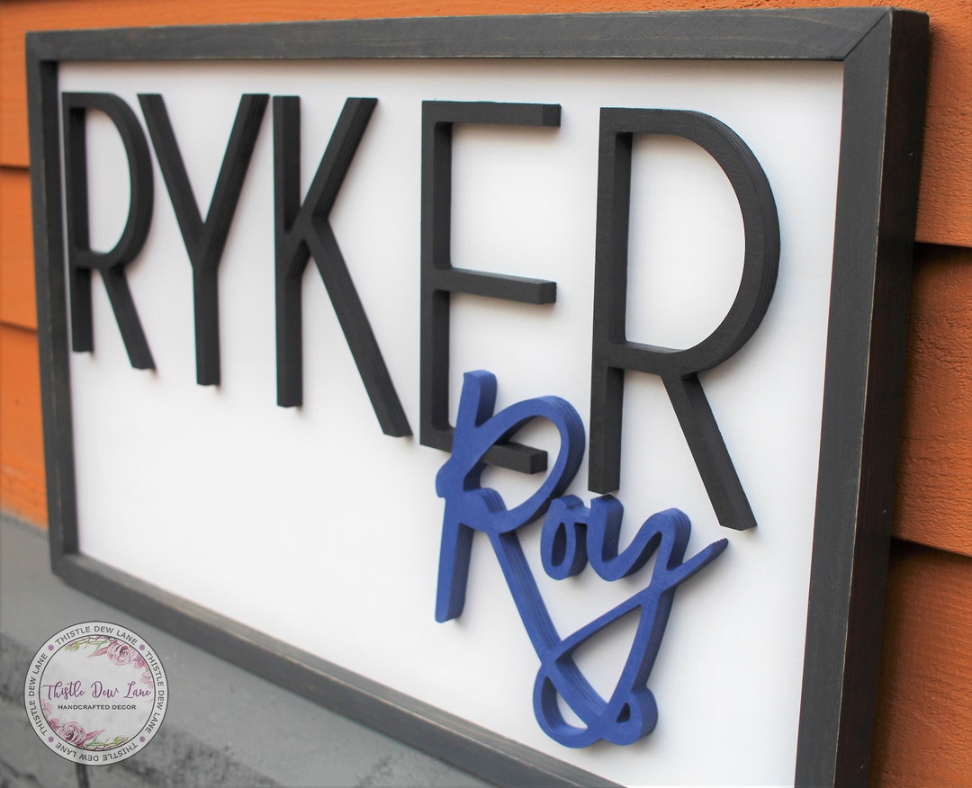 3D Name Sign, Nursery Name Sign, Custom Nursery Sign, Nursery Decor ...