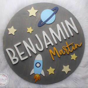 Space Name Sign, Space Theme, 3D Nursery Sign, Outer Space Theme ...