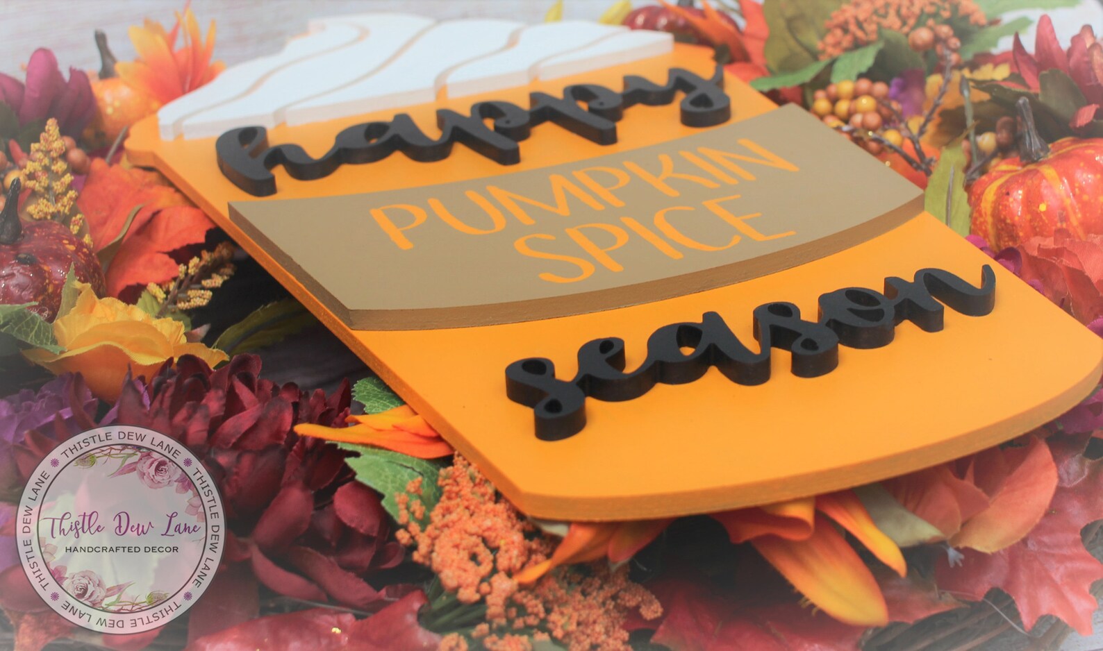Pumpkin Spice Latte Sign 3D Pumpkin Spice Latte Sign Fall - Etsy
