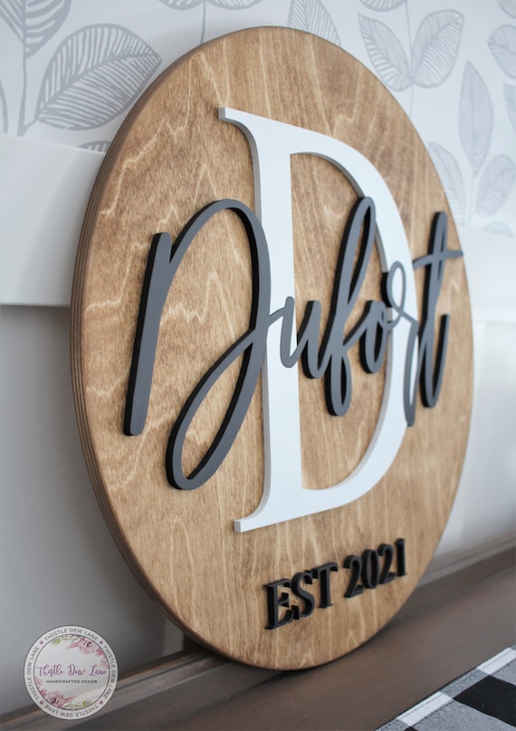 Custom 3D Name Sign Personalized Sign 3D Family Name Sign - Etsy