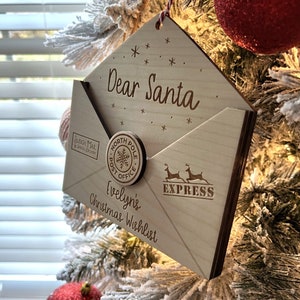 Letter to Santa Ornament, Kids Personalized Christmas Ornament ...