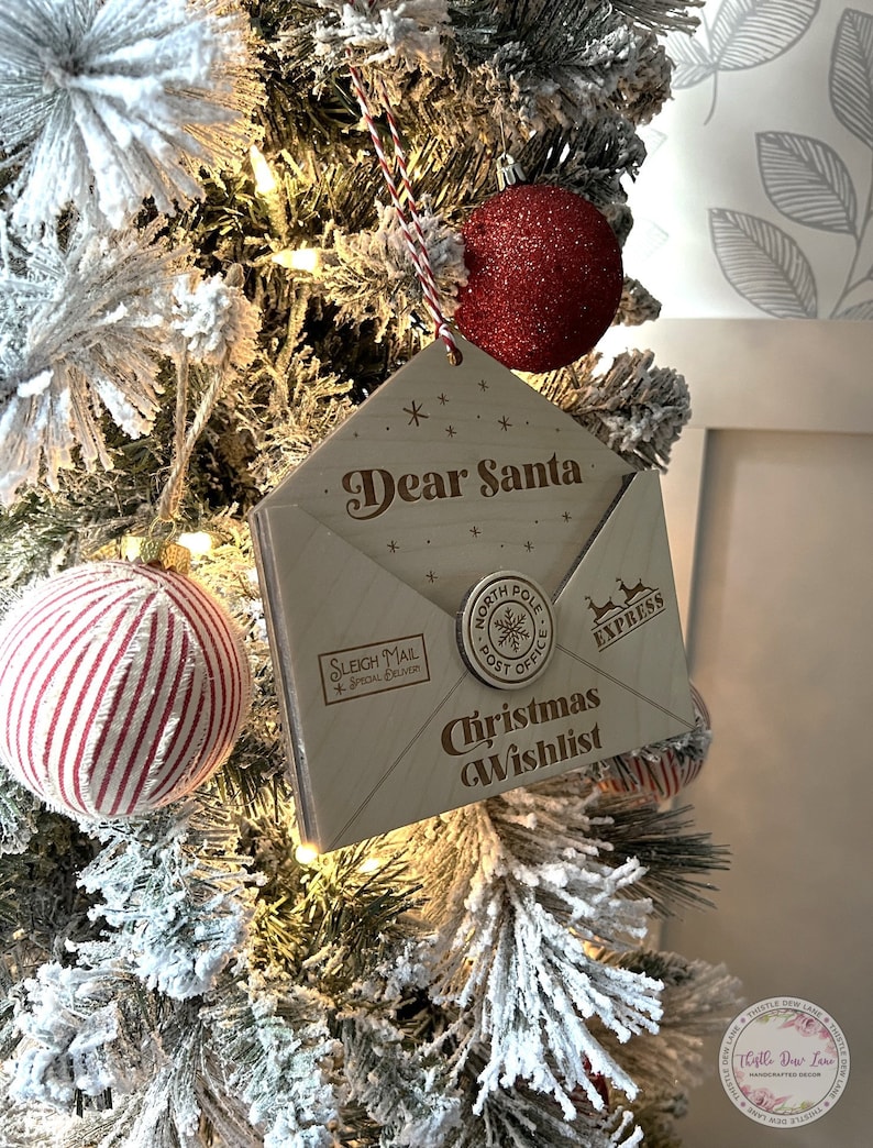 Letter to Santa Ornament Kids Personalized Christmas - Etsy