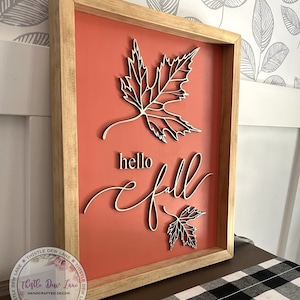3D Hello Fall Wood Sign, Autumn Decor - Etsy
