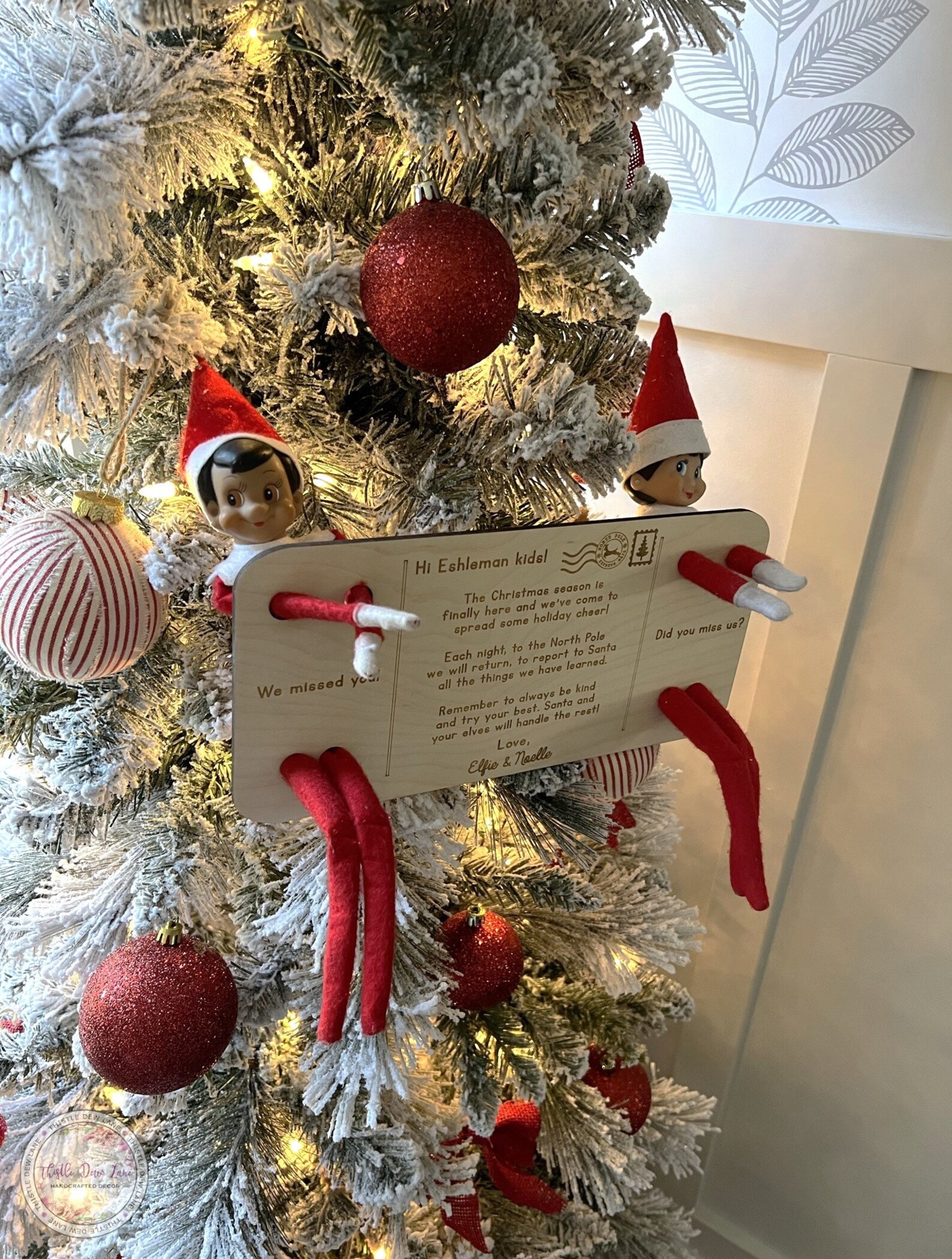 Elf Return Postcard Double Elf Return Letter Elf Return - Etsy