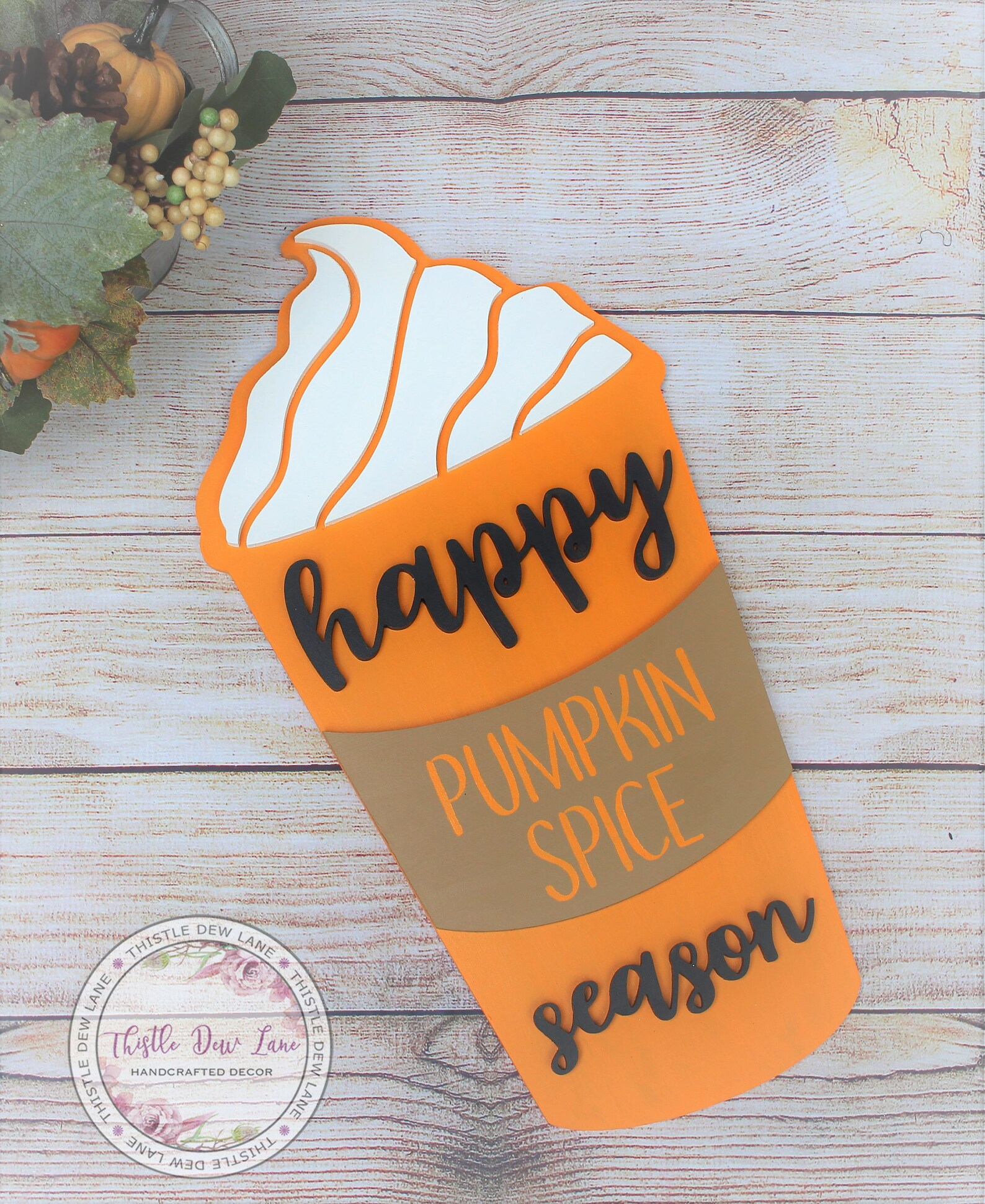 Pumpkin Spice Latte Sign 3D Pumpkin Spice Latte Sign Fall - Etsy