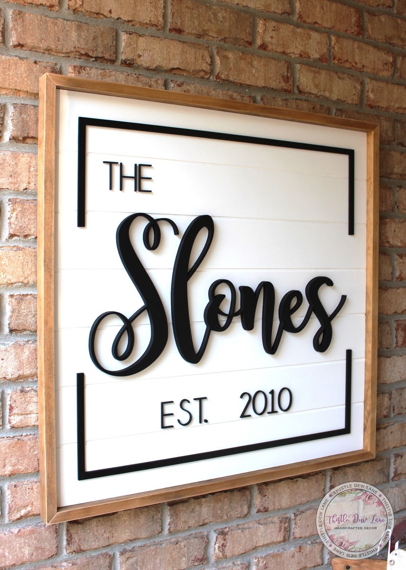 Custom Name Sign, Personalized Sign, Framed Name Sign, 3D Name Sign ...