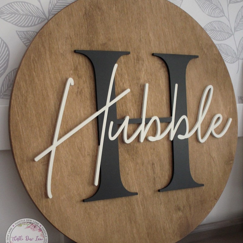 Last Name Sign - Etsy