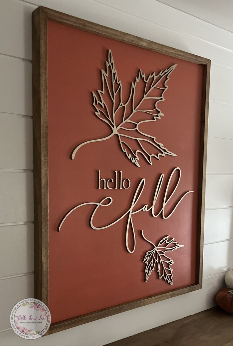 Hello Fall Sign, Wood Fall Sign, 3D Hello Fall Sign, Hello Fall, Fall ...