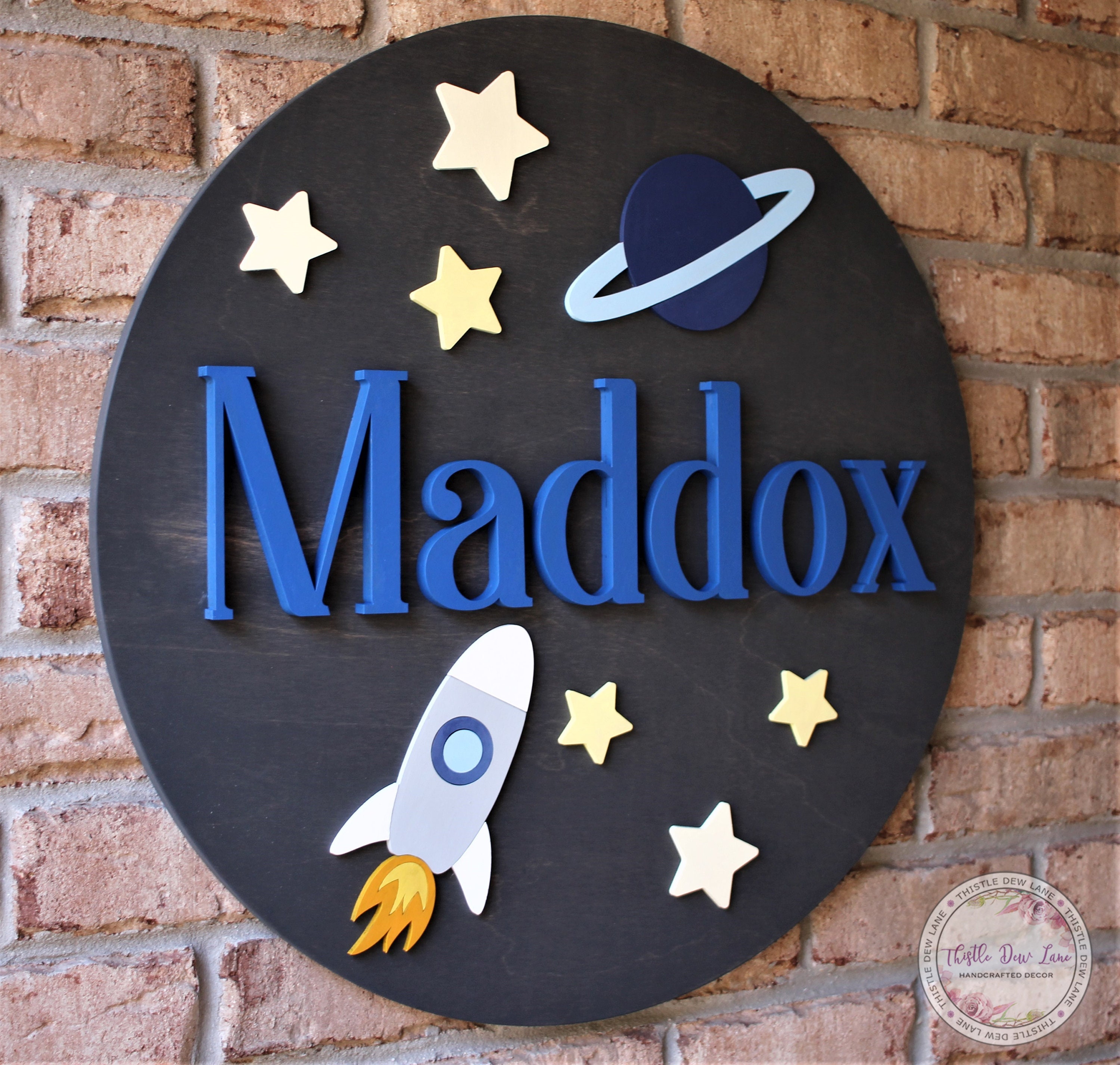 Space Name Sign Space Wall Art 3D Name Sign Outer Space | Etsy