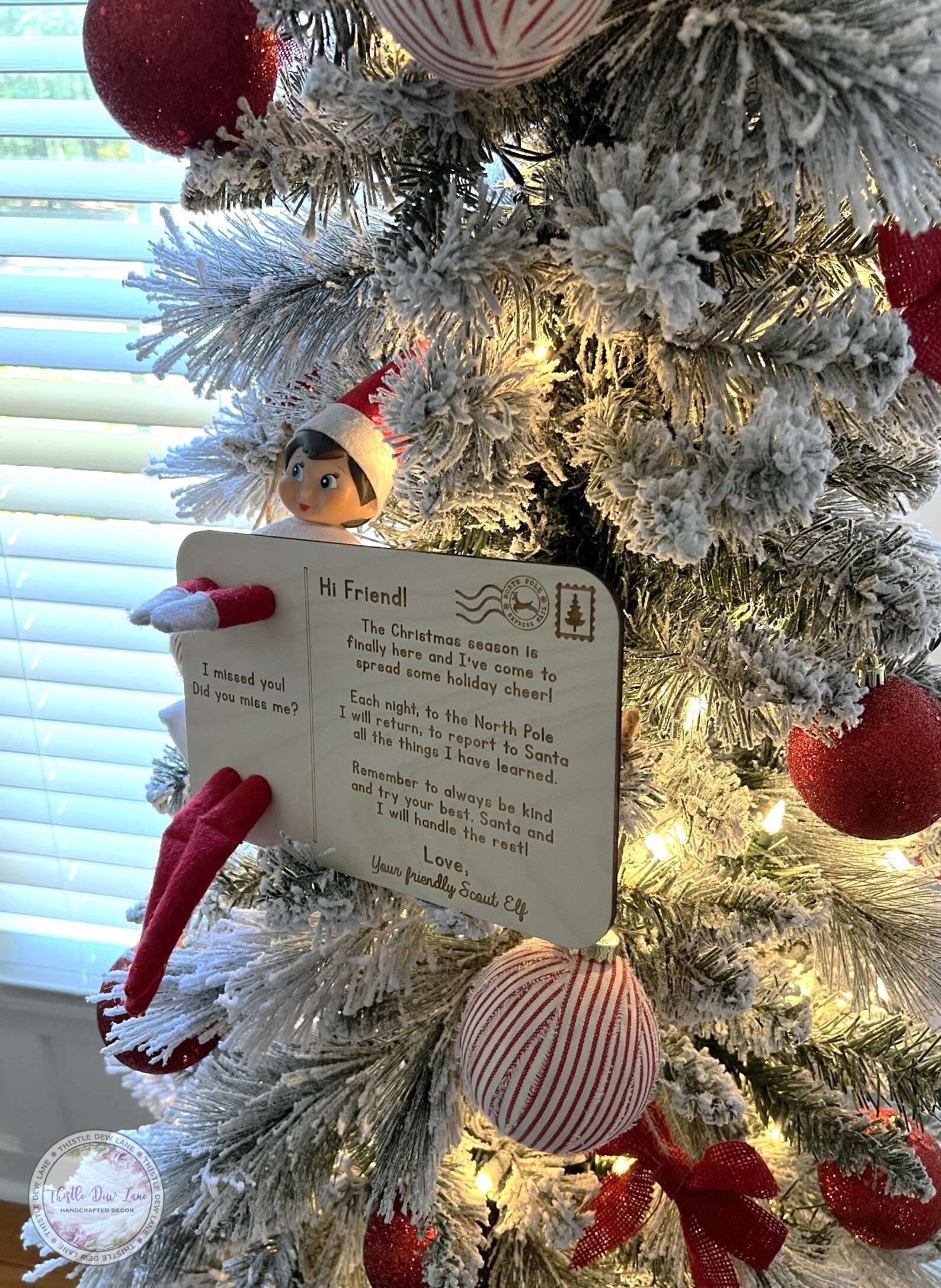 Elf Return Postcard Double Elf Return Letter Elf Return - Etsy