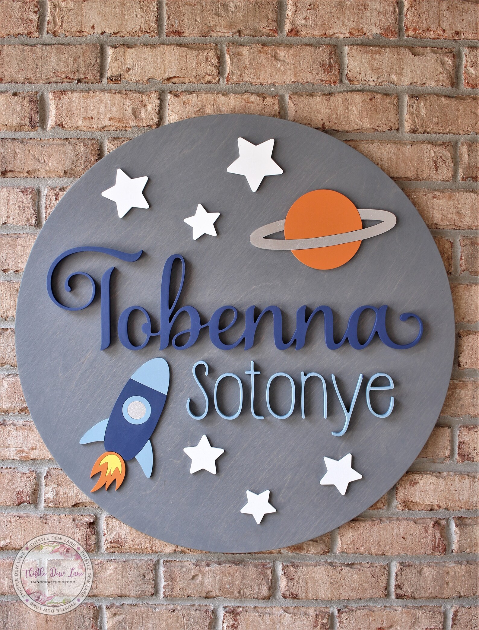 Space Name Sign Space Wall Art Nursery Name Sign Outer - Etsy