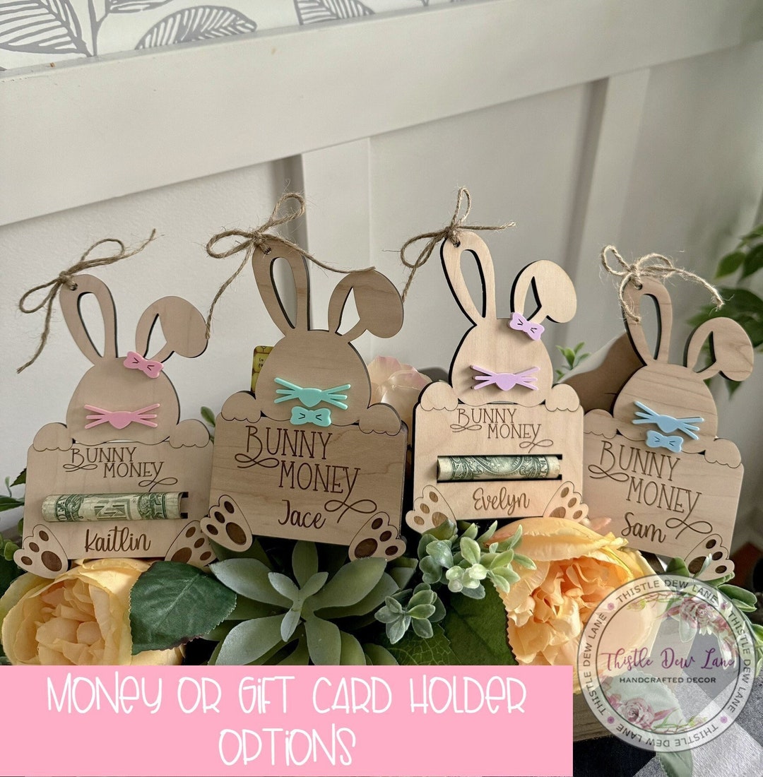 Easter Bunny Money Holder, Bunny Money Holder, Easter Basket Stuffer ...
