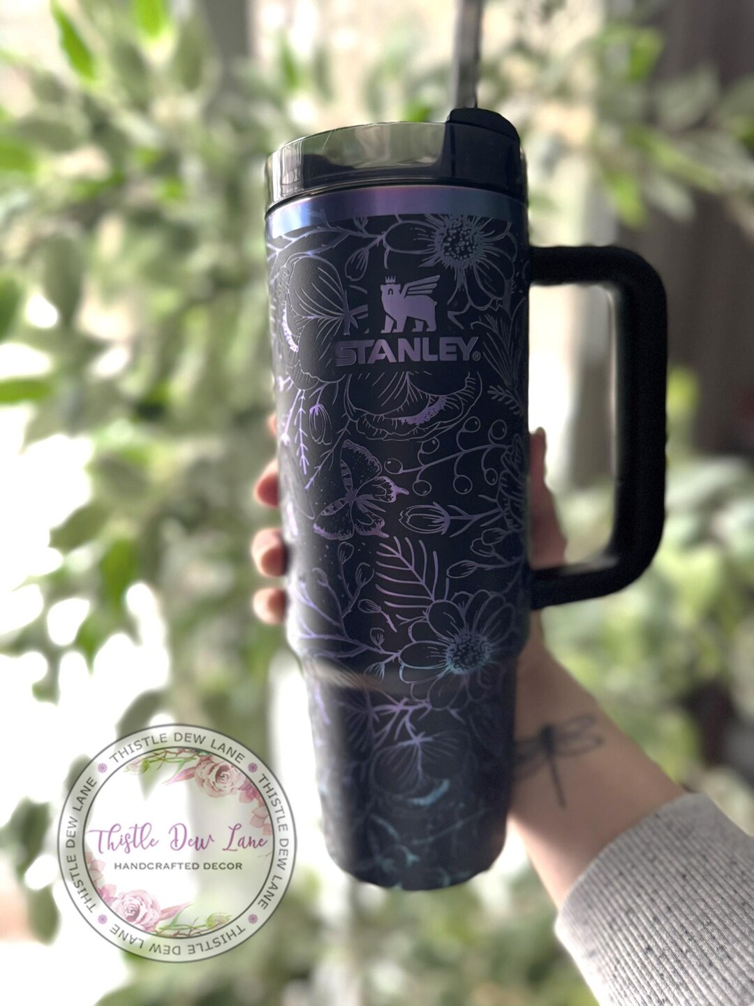 Custom 40oz Tumbler, 30oz Tumbler, Floral Butterfly Stanley, Laser ...