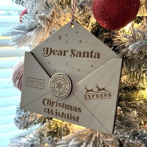 Letter to Santa Ornament, Kids Personalized Christmas Ornament ...