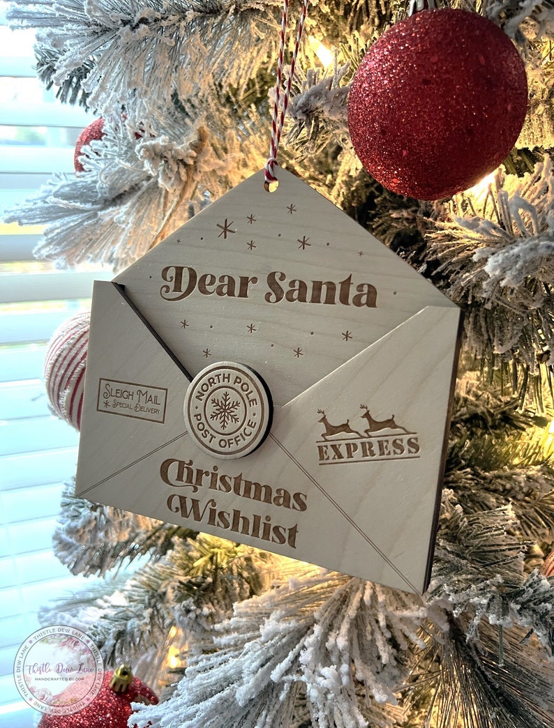 Letter to Santa Ornament Kids Personalized Christmas - Etsy