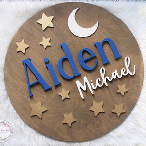 Space Theme Name Sign, 3D Nursery Name Sign, Outer Space, Star Decor ...
