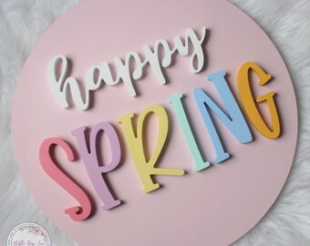 Happy Spring Sign - Etsy