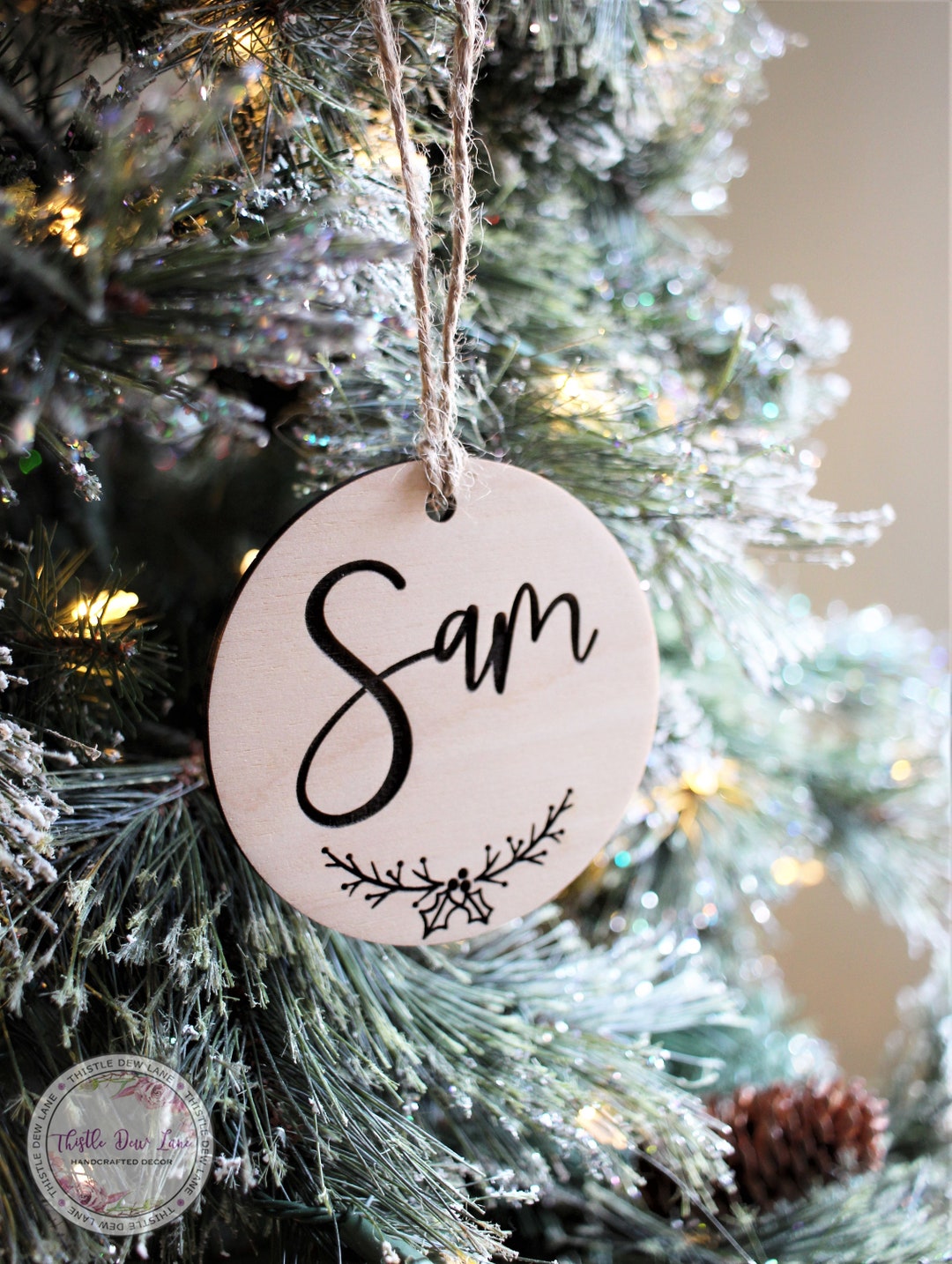 Christmas Name Tags, Personalized Stocking Name Tags, Wooden Name Tags ...