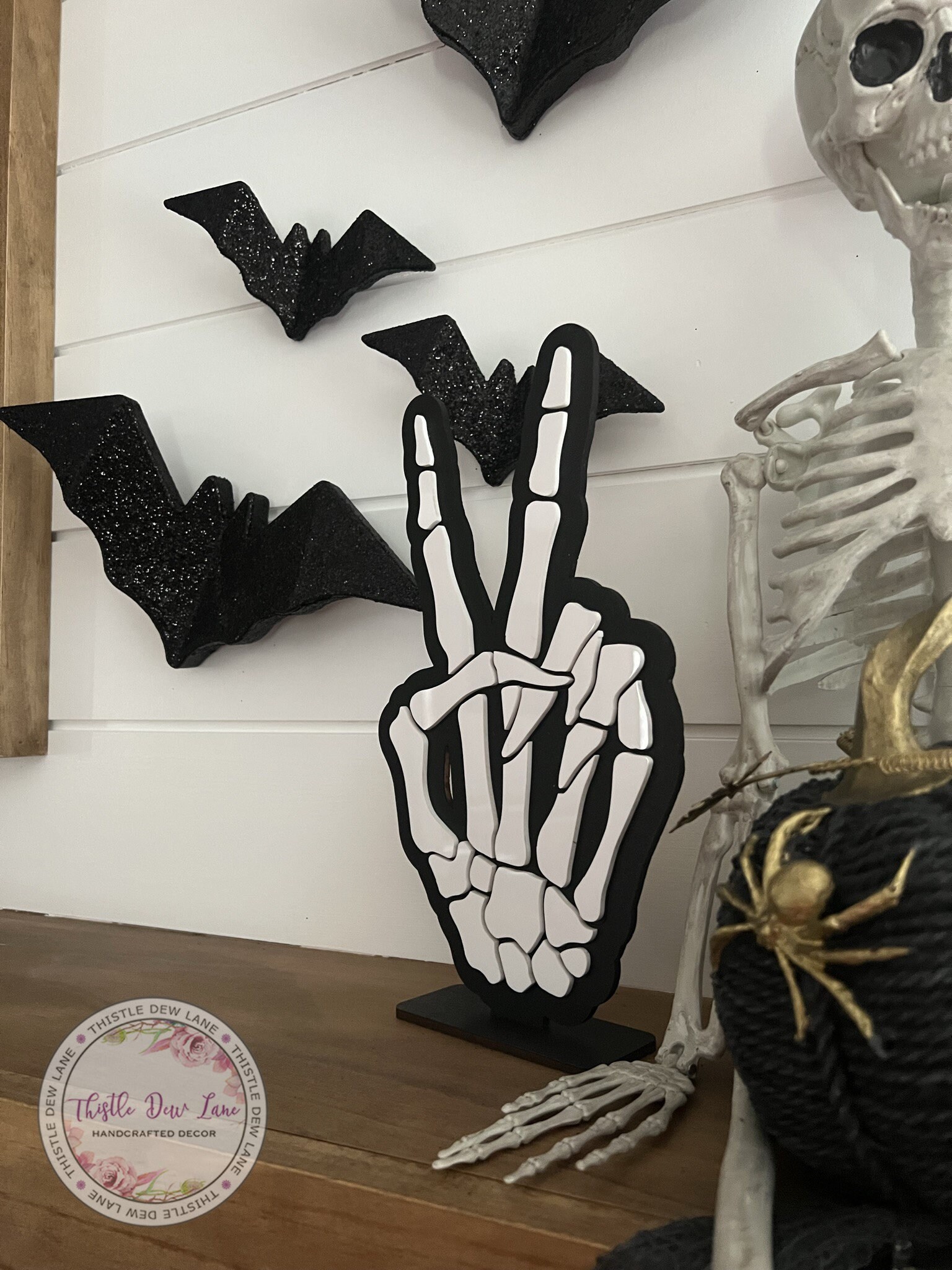 Skeleton Peace Hand Sign, Skeleton Peace Sign, Skeleton Hand Decor ...