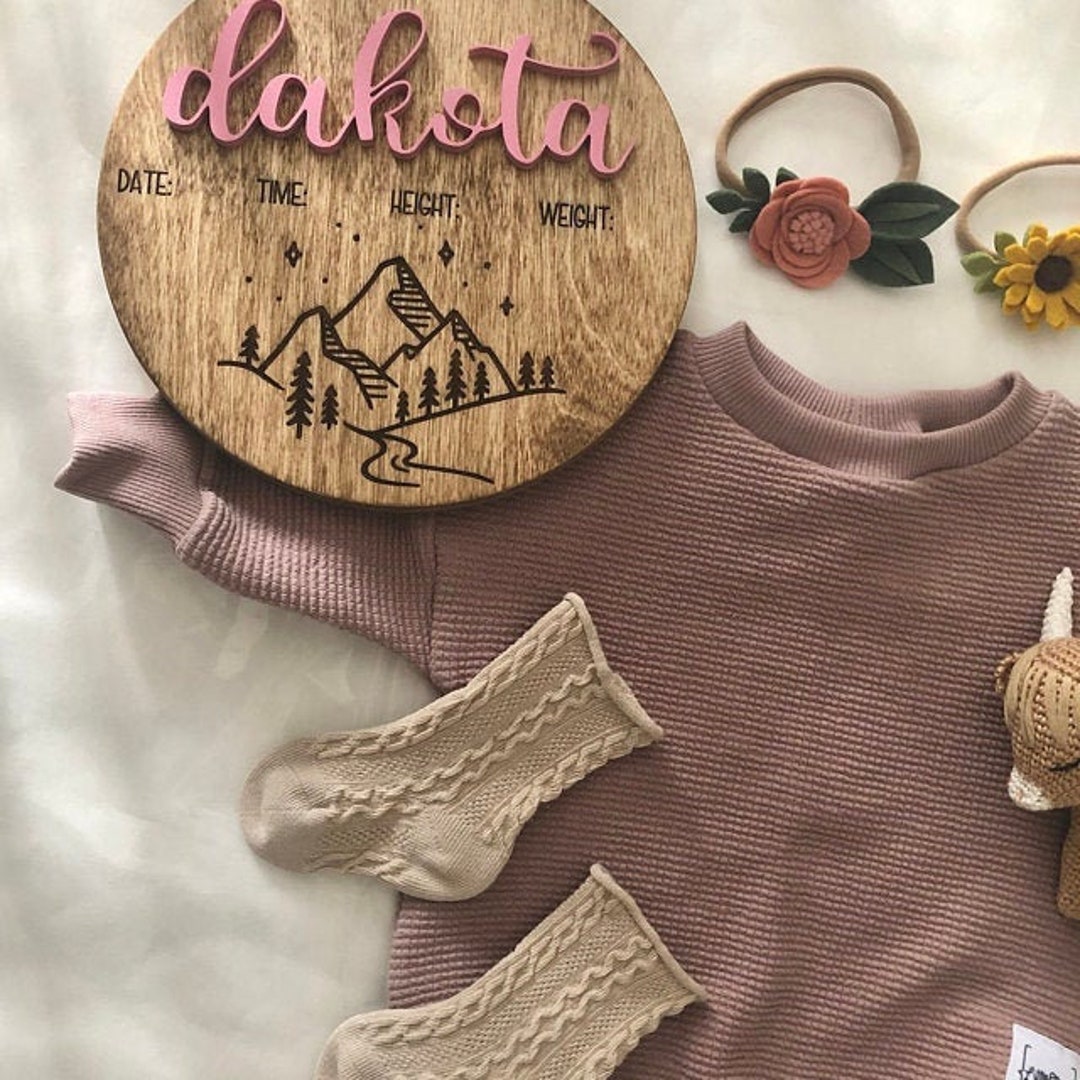 Personalized Newborn Stats Sign, Engraved Name Sign, 3d Newborn ...