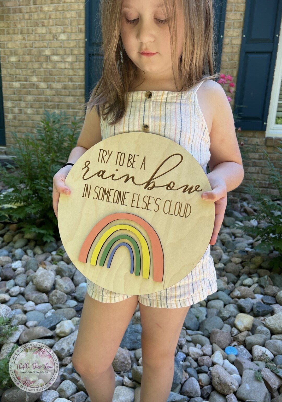 Be a Rainbow in Someone Else's Cloud Sign, Engraved Sign, 3d Rainbow ...