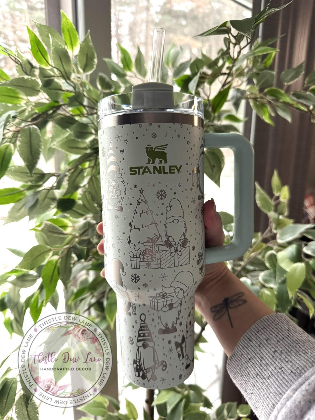 40oz30oz Stanley Tumbler, Custom Stanley Tumbler, Gnome Pattern Tumbler ...