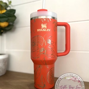 Stanley 40oz Tumbler, Orange Blossom Tumbler, NEW Stanley Colors, Laser ...