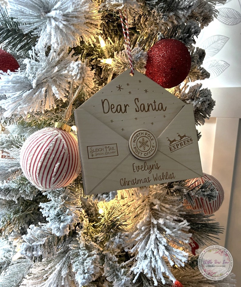 Letter to Santa Ornament Kids Personalized Christmas - Etsy