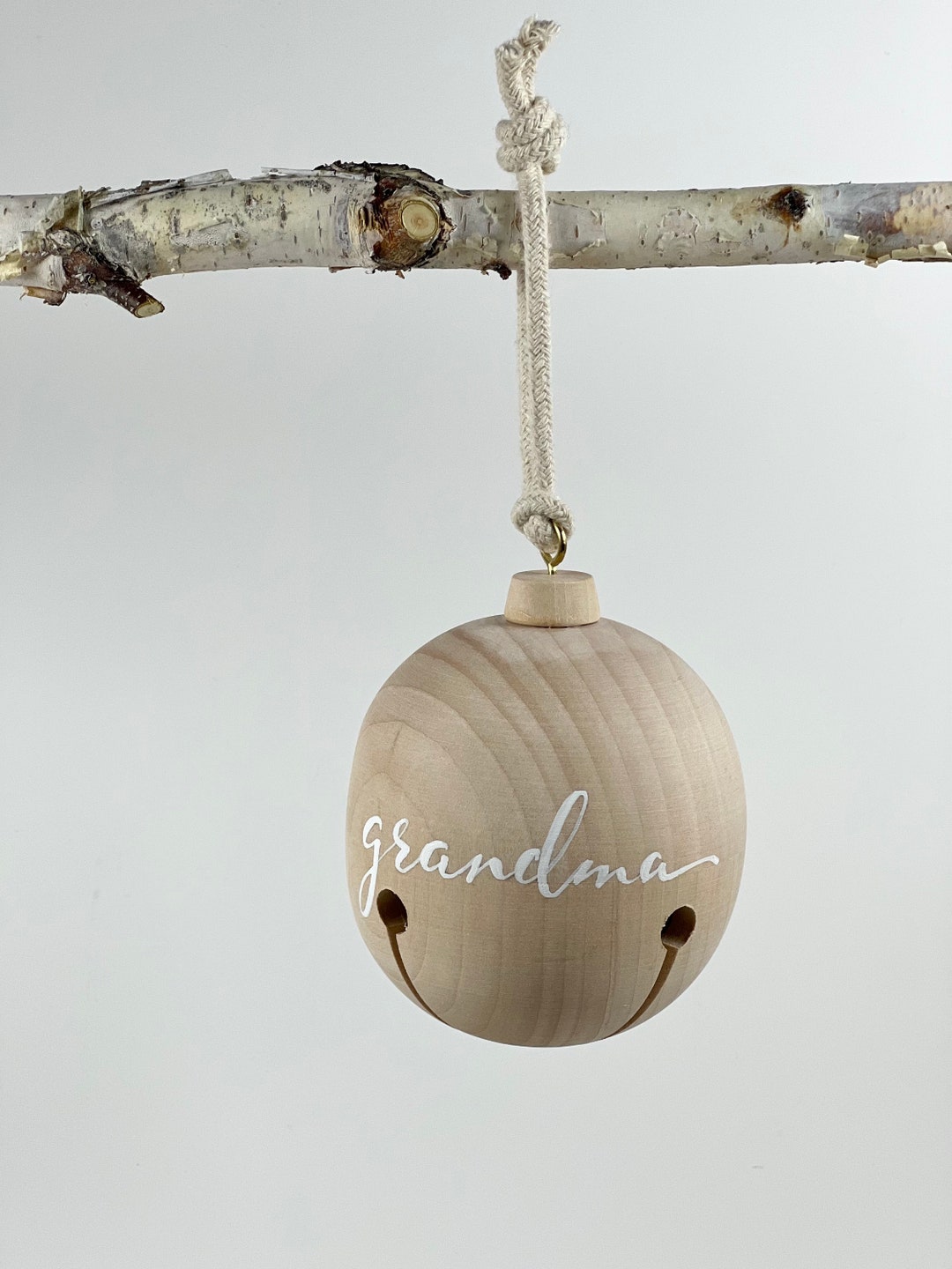 Wooden Jingle Bell Ornament - Grandma - Etsy