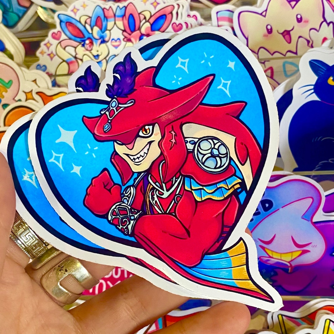 Prince Sidon Zelda Heart Sticker - Etsy