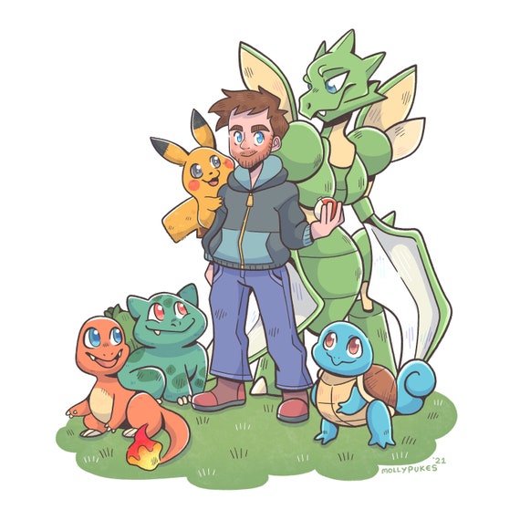 Custom Pokemon Portrait | Etsy