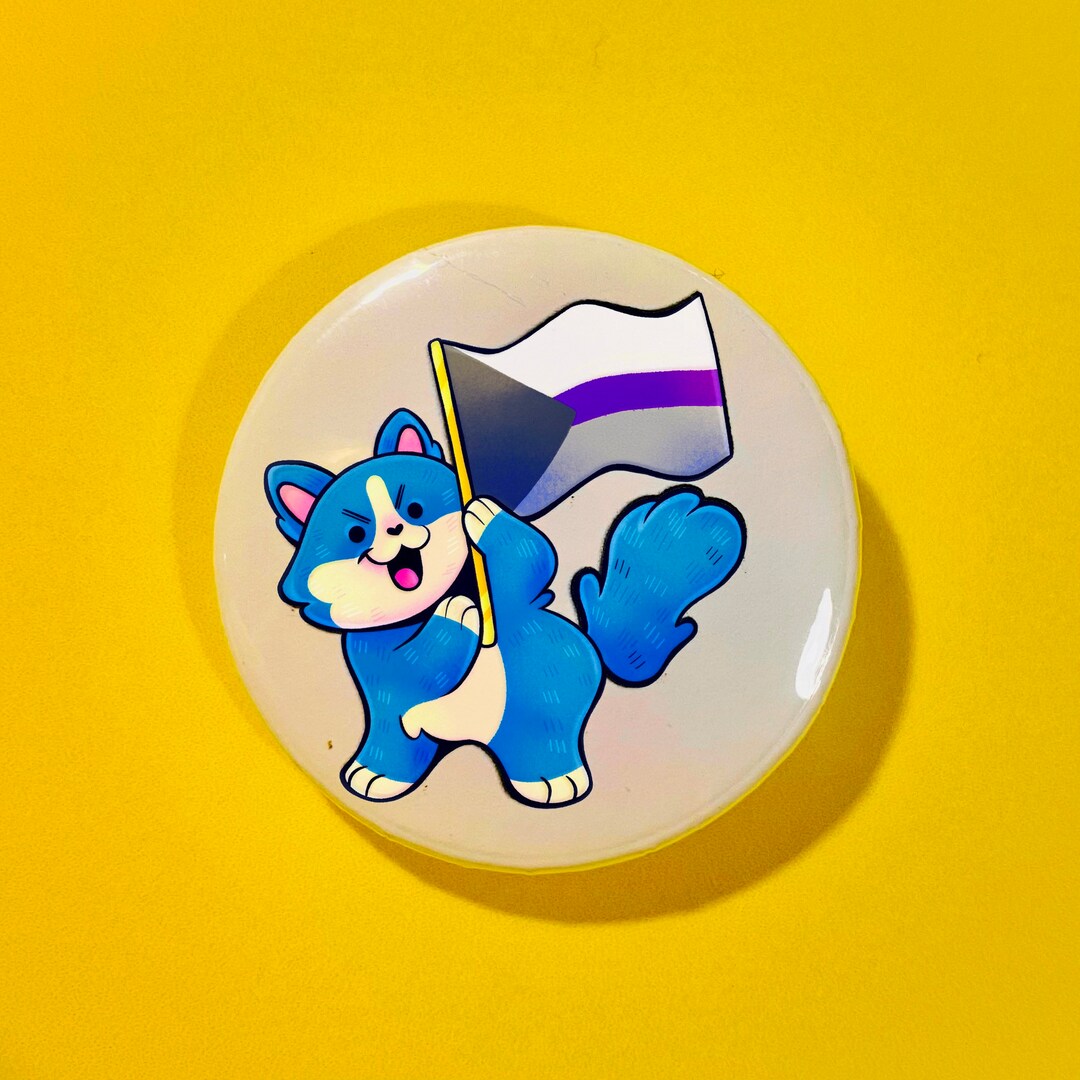 Demi Sexual Lgbtq Pride Badge Button Pin Etsy