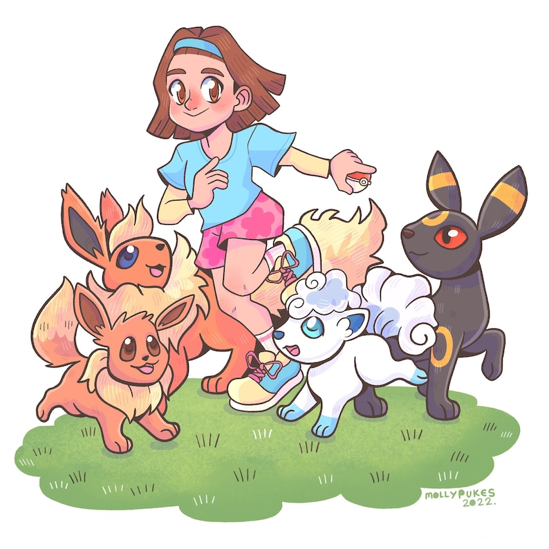 Custom Pokemon Portrait | Etsy