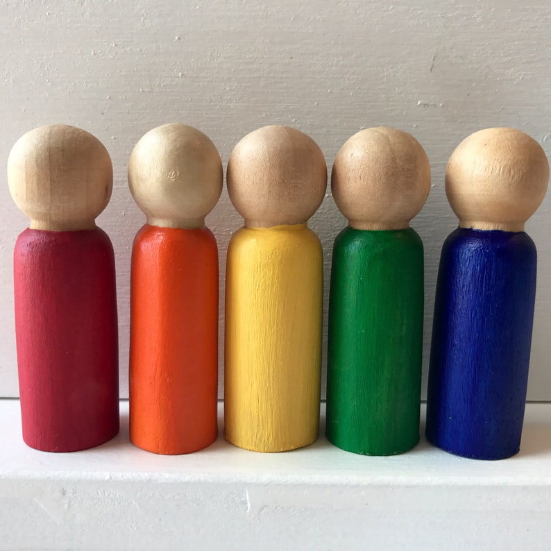 Colour Peg Doll Set Colour Sets Montessori Colour Set - Etsy Australia