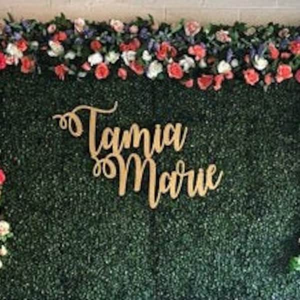 Wedding Name Backdrop - Etsy
