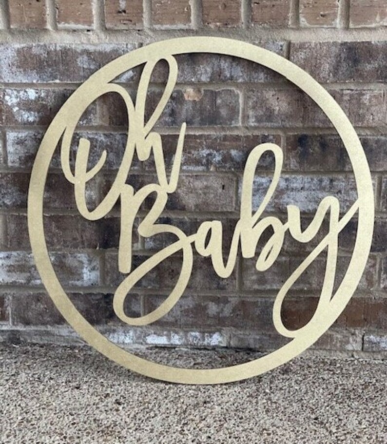 Oh Baby Sign Oh Baby Shower Gender Reveal Cute Baby Shower - Etsy