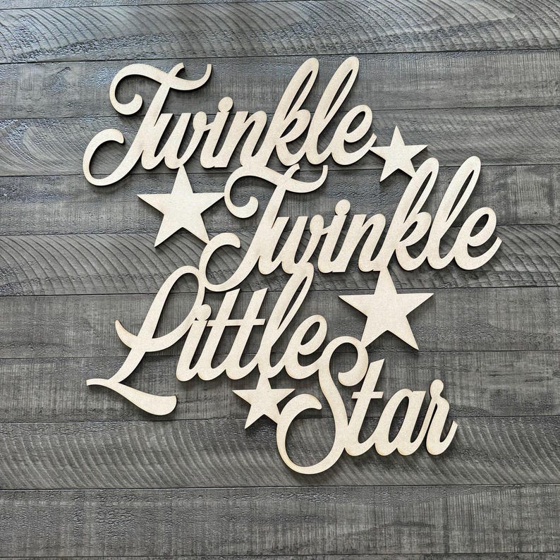 Twinkle Twinkle Little Star Nursery Sign - Etsy