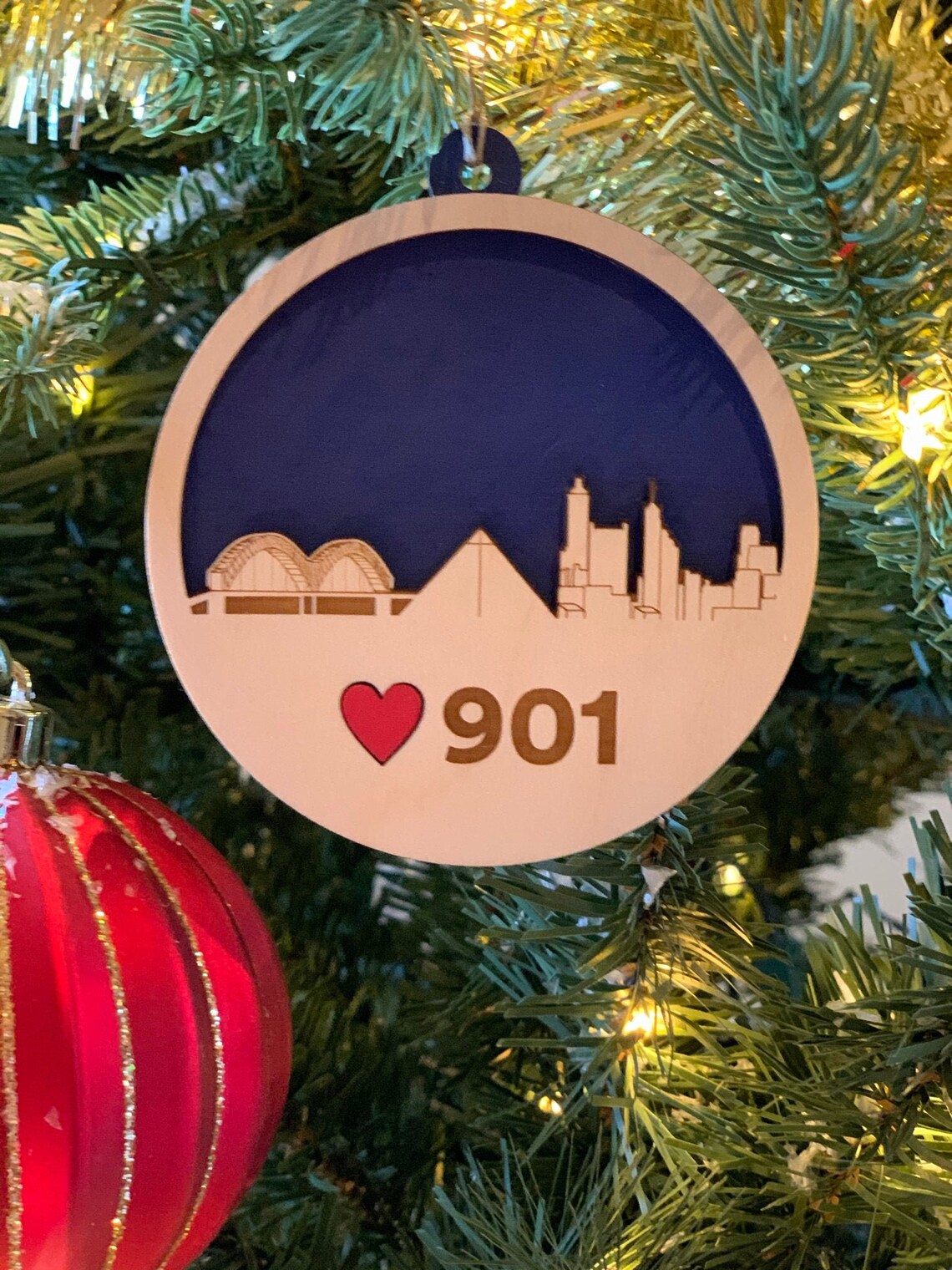 Memphis Ornament Memphis Tennessee 901 901 Memphis | Etsy
