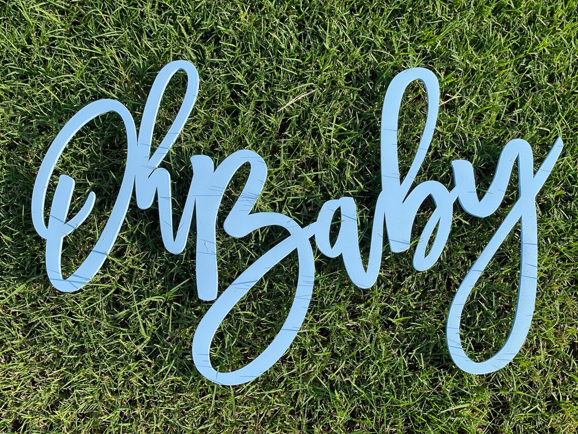 Oh Boy Wooden Sign Oh Boy Baby Shower Decoration Gender - Etsy