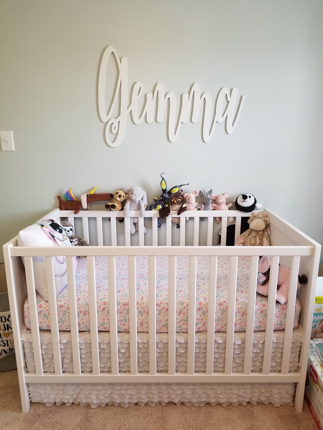 Wooden Nursery Name Sign Custom Name Sign Laser Cut Family - Etsy